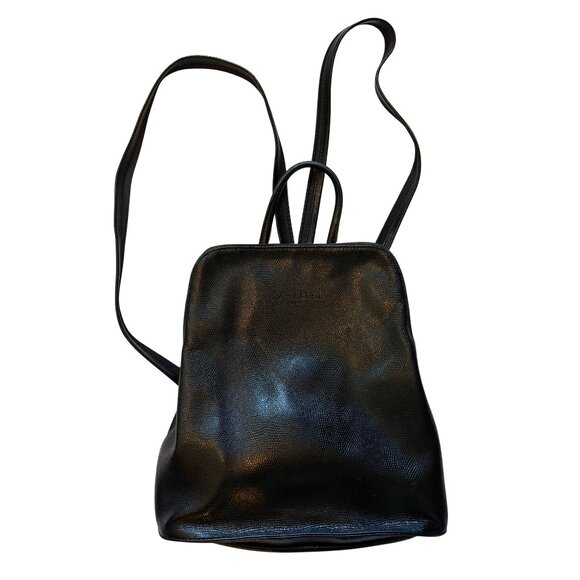Cleo & Patek | Bags | Cleo Patek Black Leather Mini Backpack Purse ...